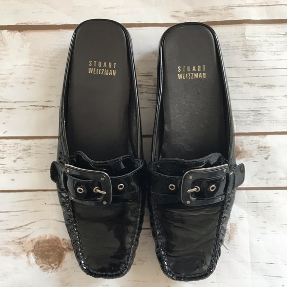 Stuart Weitzman | Shoes | Stuart Weitzman Patent Leather Slipon Mules ...